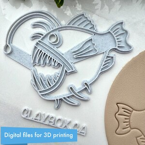Angler Fish Pottery Stamp – STL Digital File – 3D Printable Ceramic ...