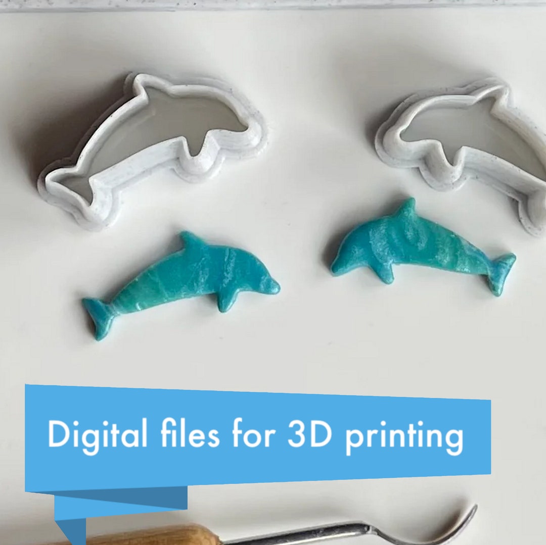 Dolphin Cutter Set | Digital STL Files for 3D Printing | Polymer Clay ...