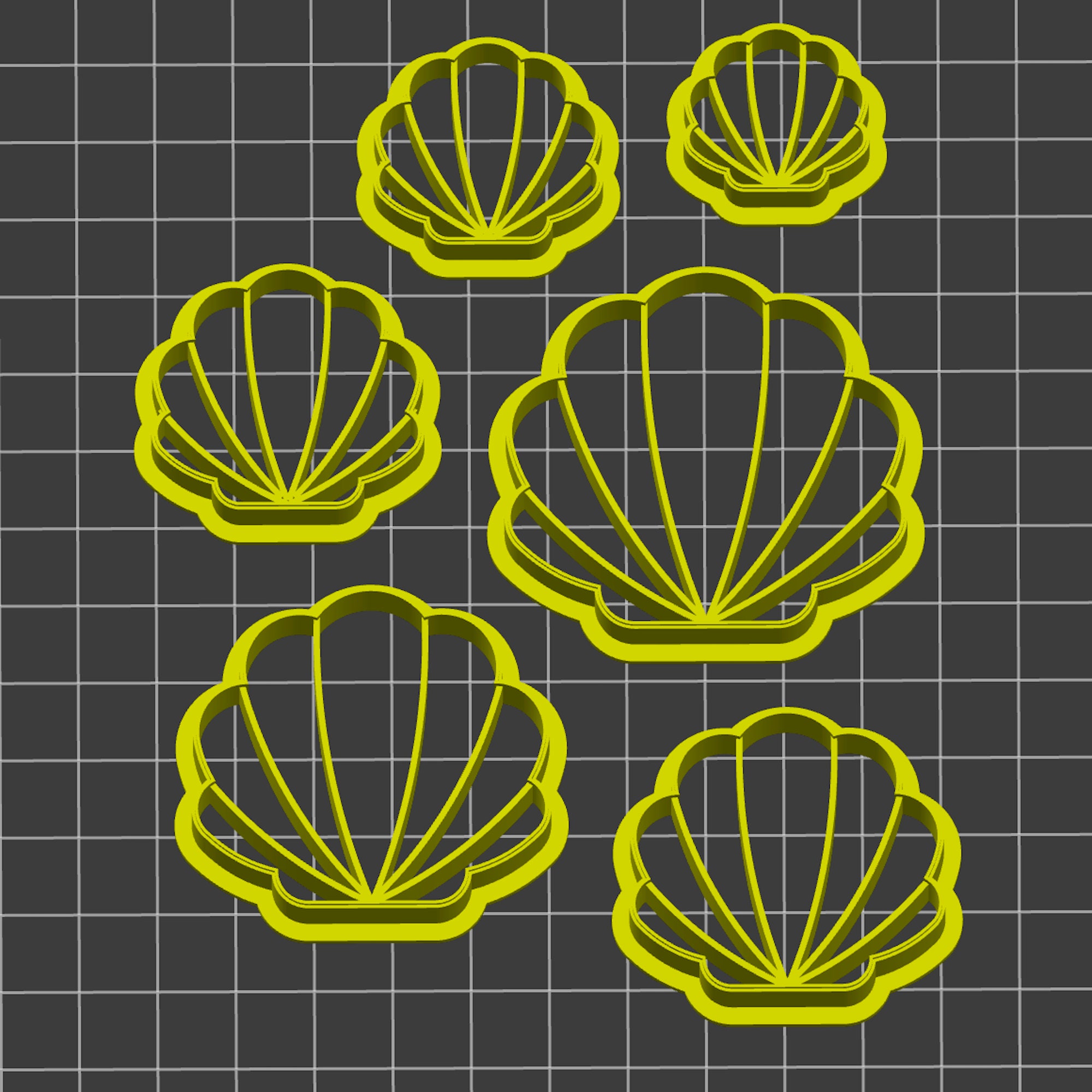 Seashell Combined Stamp/cutter Set / Digital STL File - Etsy