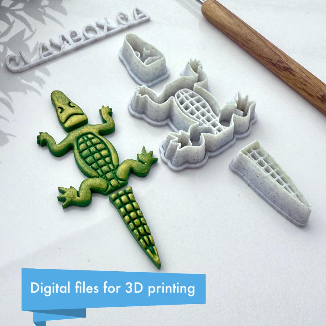 Alligator Polymer Clay Cutter Set – Digital STL Files for 3D Printing ...