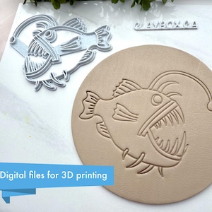 Angler Fish Pottery Stamp – STL Digital File – 3D Printable Ceramic ...