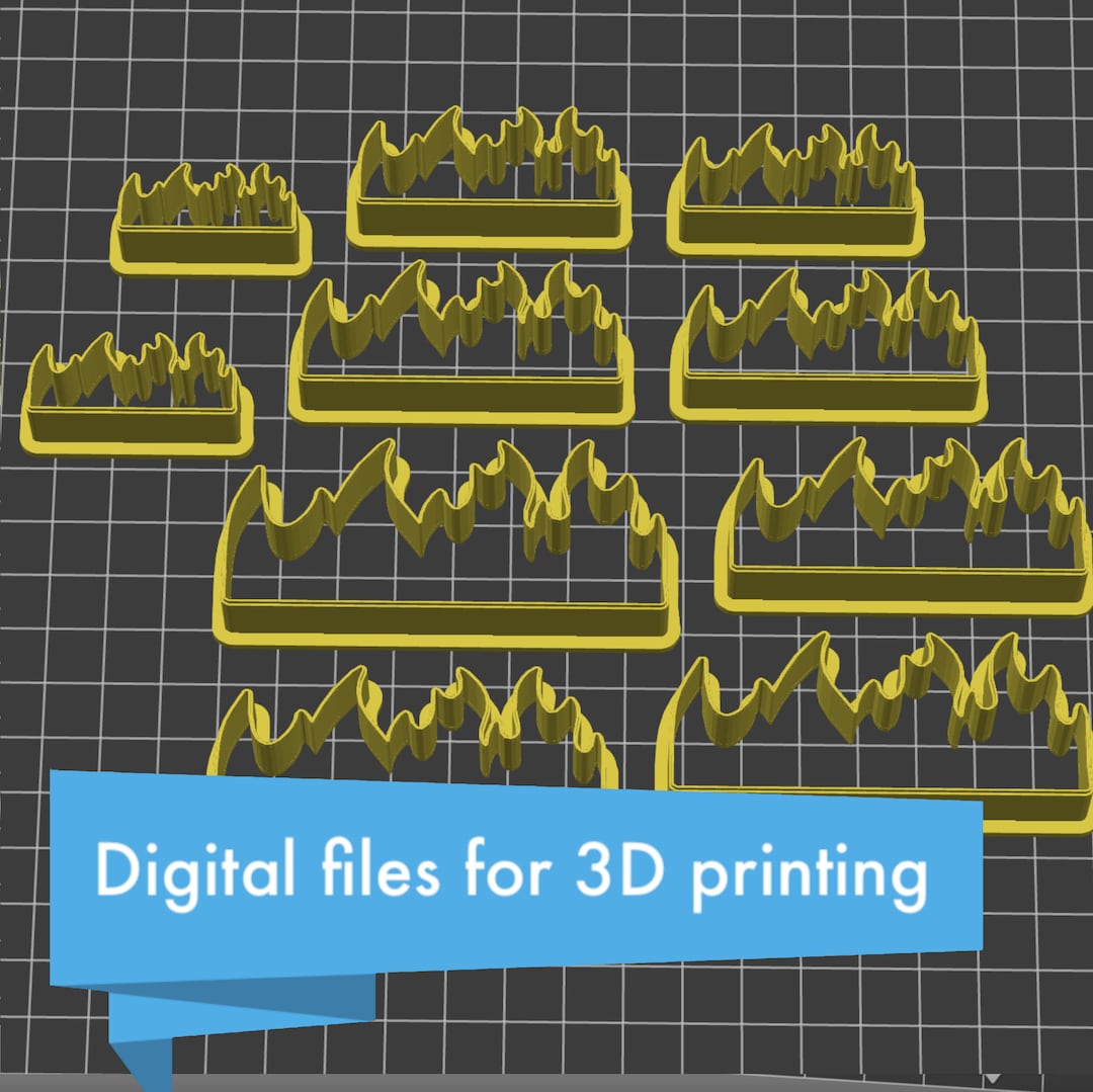 Flames Cutter Set - Digital STL Files - Etsy