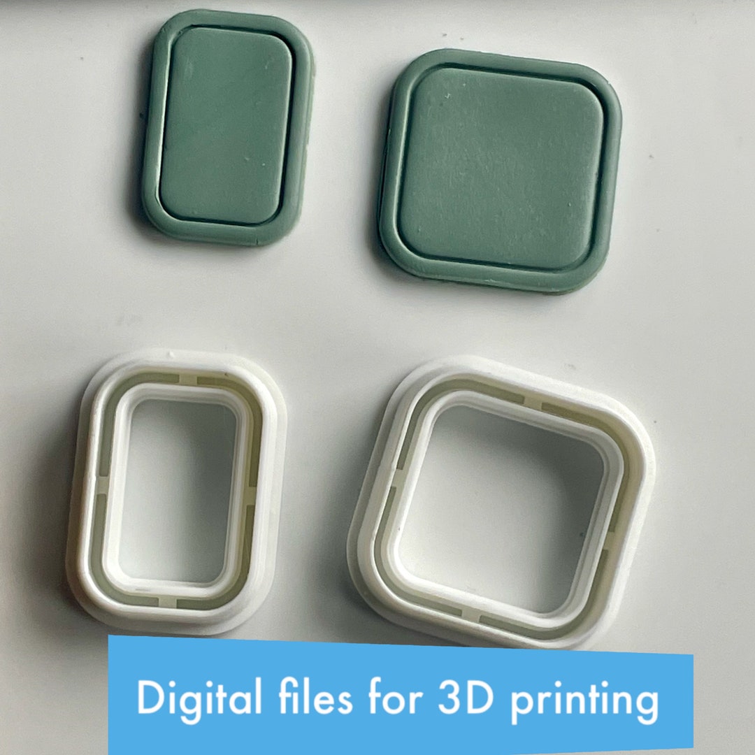 Round Corner Square and Rectangle Stamp/cutters / Digital STL File - Etsy