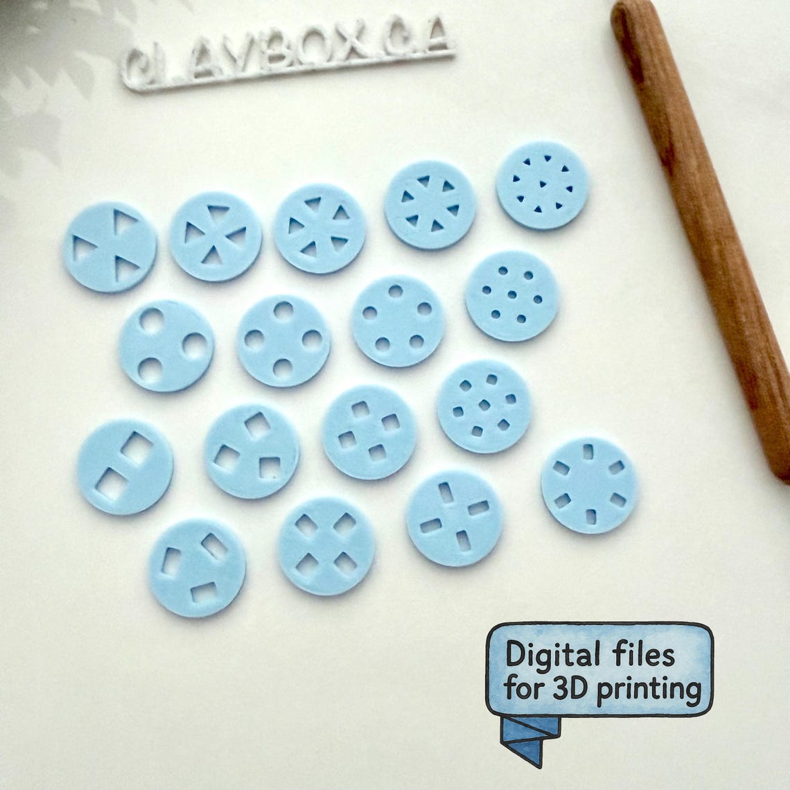 Polymer Clay Extruder Discs: Multi-shape 2-5mm STL Files (makins-style ...