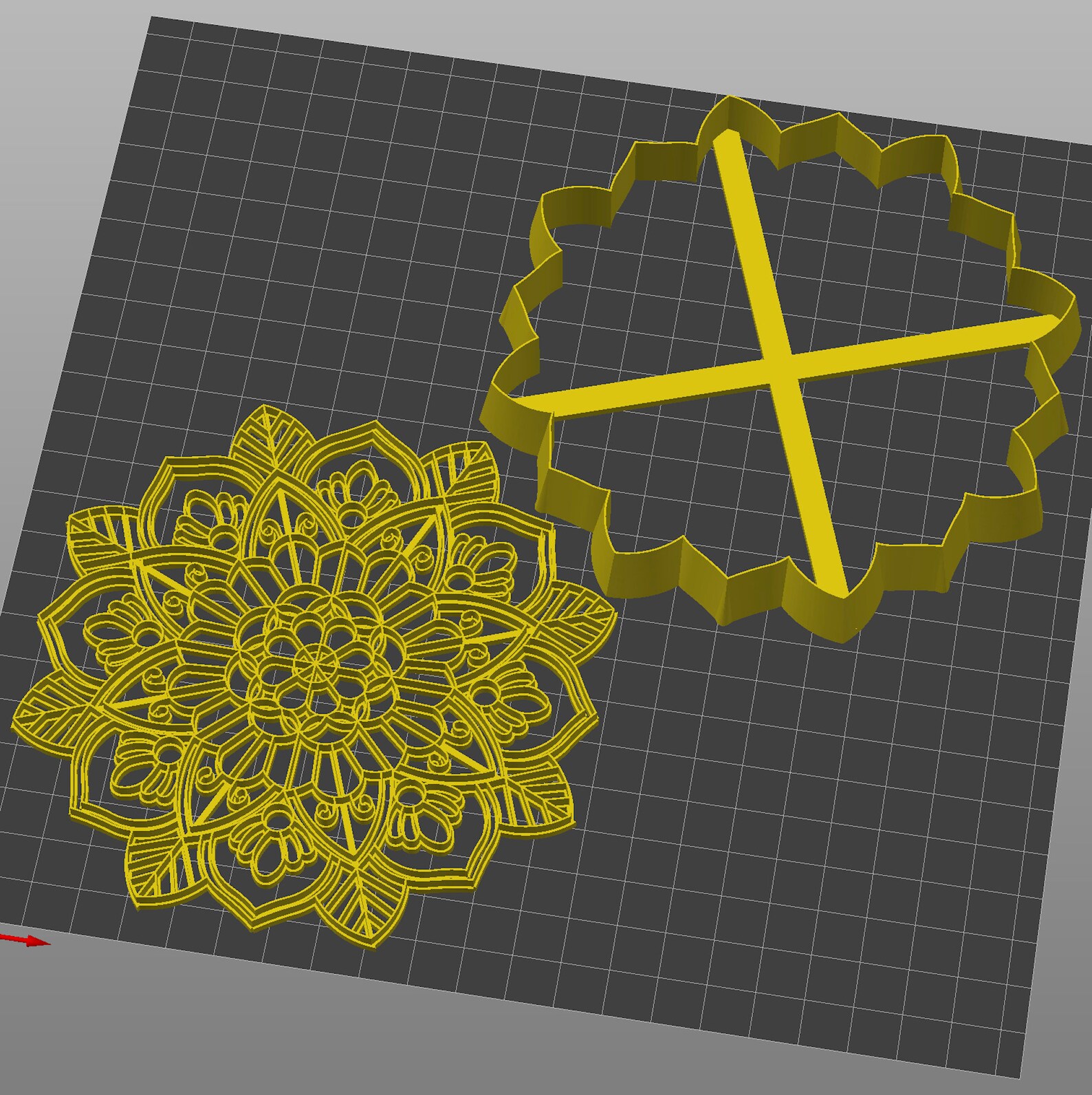 Large Mandala Stamp and Matching Cutter - Four Sizes - Digital STL ...