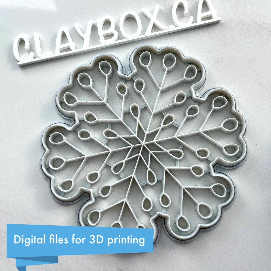 Snowflake Cutter Set | Digital STL Files | 3D Printable Large Cutter ...