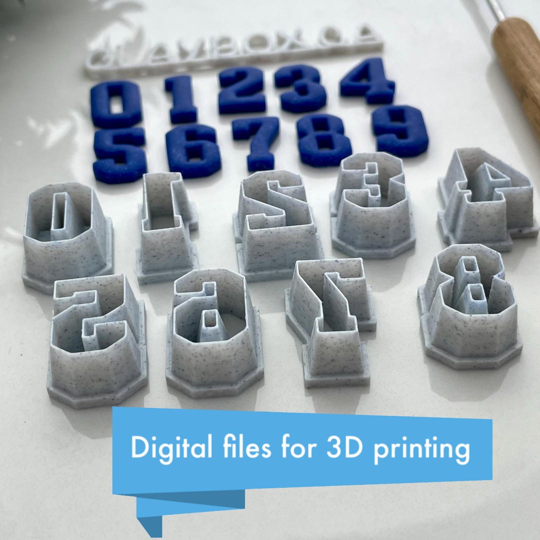College Numbers Cutter Set - Digital STL Files - Eleven Sizes - Etsy