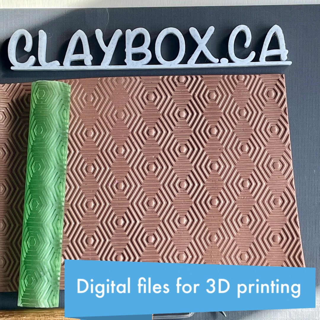 Hexagon Texture Rollers - Digital STL File for 3D Printing - Etsy