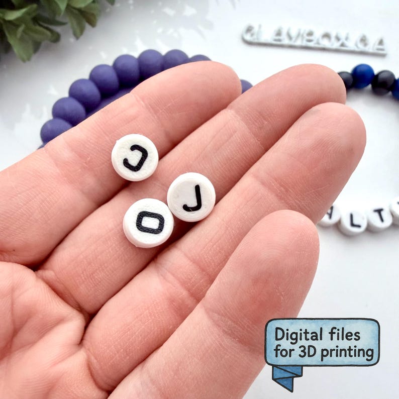 Alphabet Bead STL Files – 3D Printable Letter Beads – Friendship Beads ...