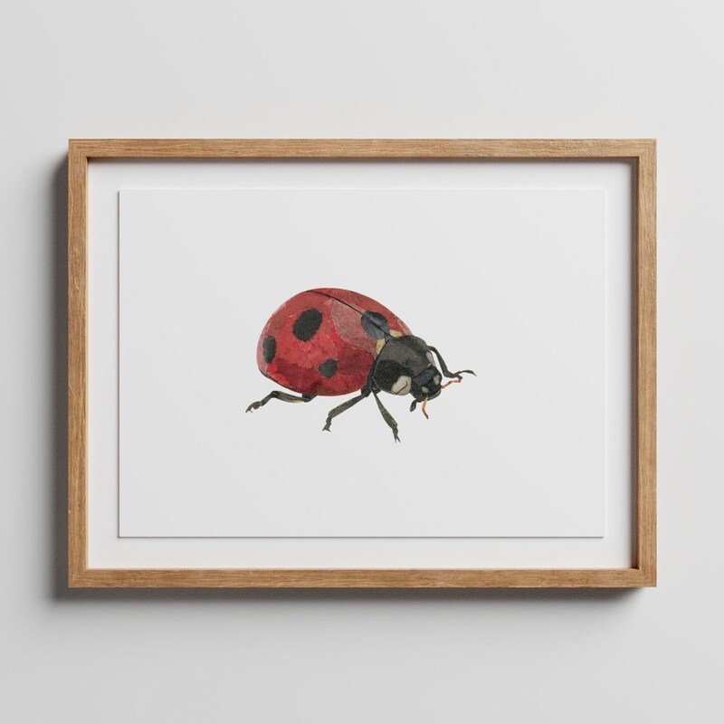 Ladybug Painting - Etsy