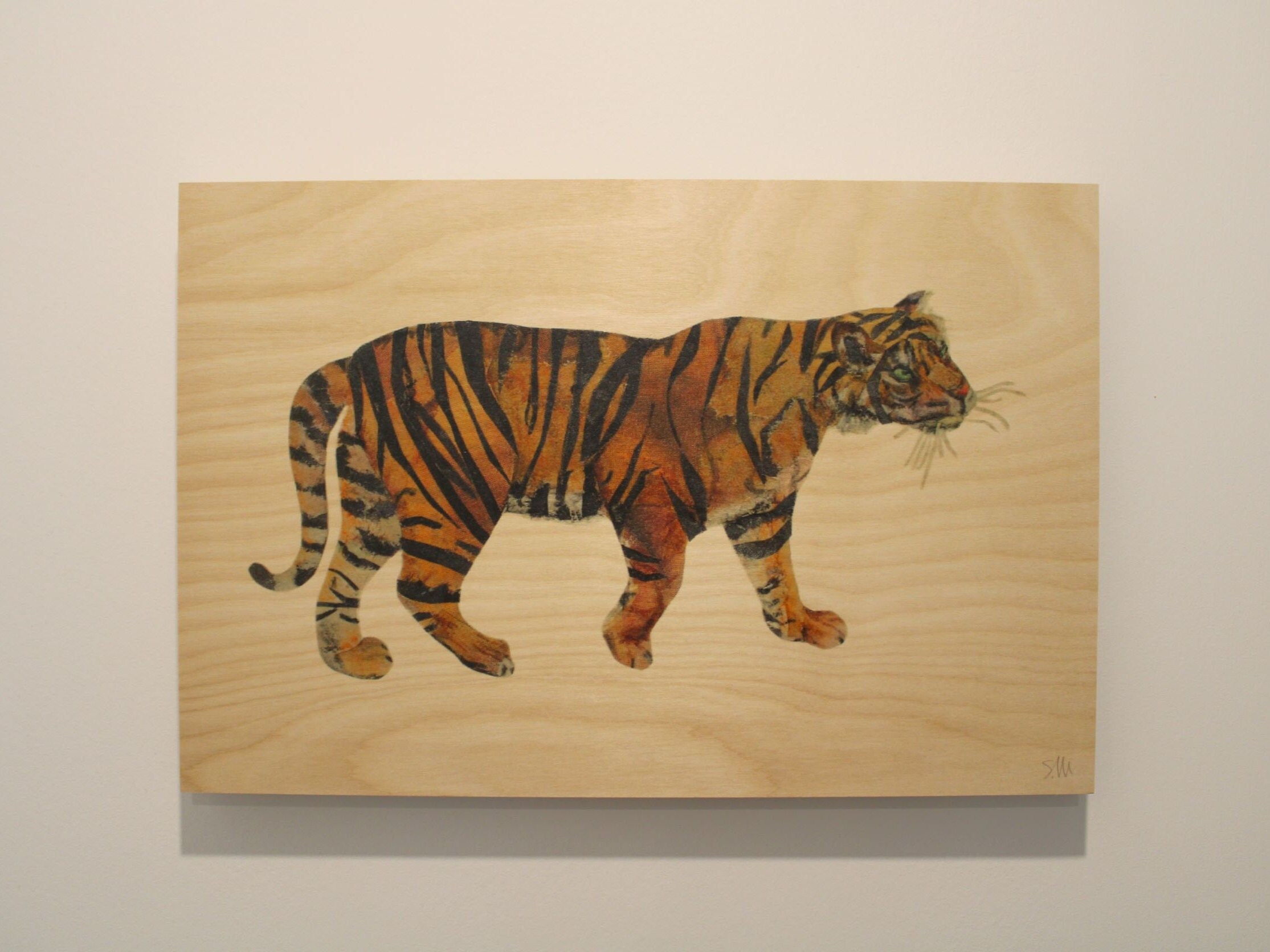 Siberian Tiger Art Made From Newspaper a Unique Tiger Gift or - Etsy