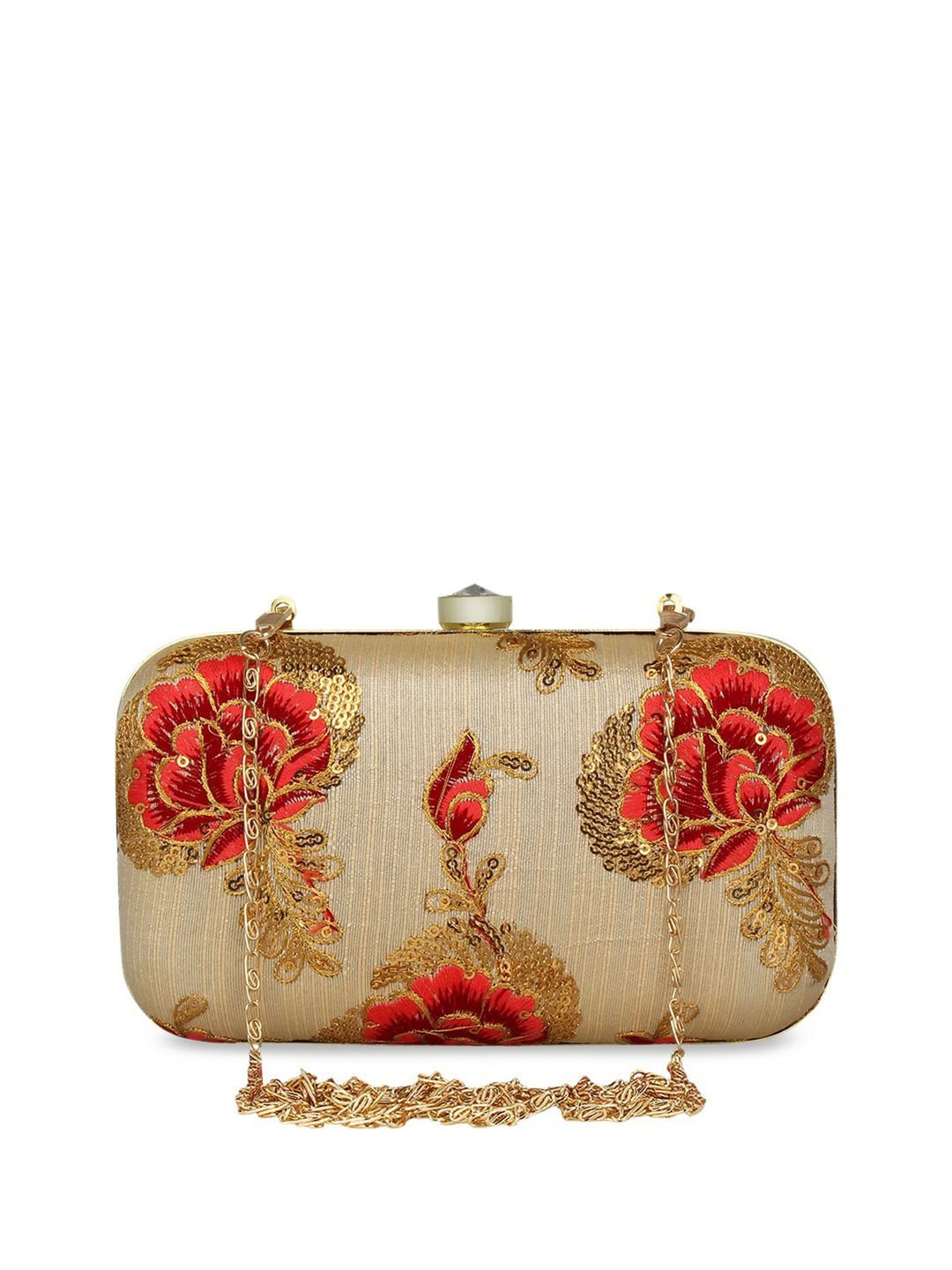 Beige Floral Embroidered Clutch, Modern Clutch, Designer Clutch, Boho ...