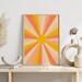 Retro Sunburst Print, Boho Sun Poster, Printable Wall Art, Abstract Sun ...