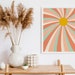 Retro Sunburst Print, Boho Sun Poster, Printable Wall Art, Abstract Sun ...