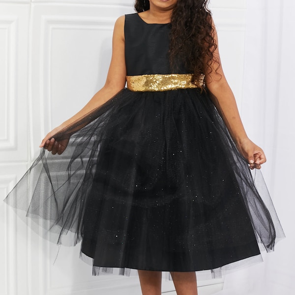 Black and Gold Gala Dress - Etsy