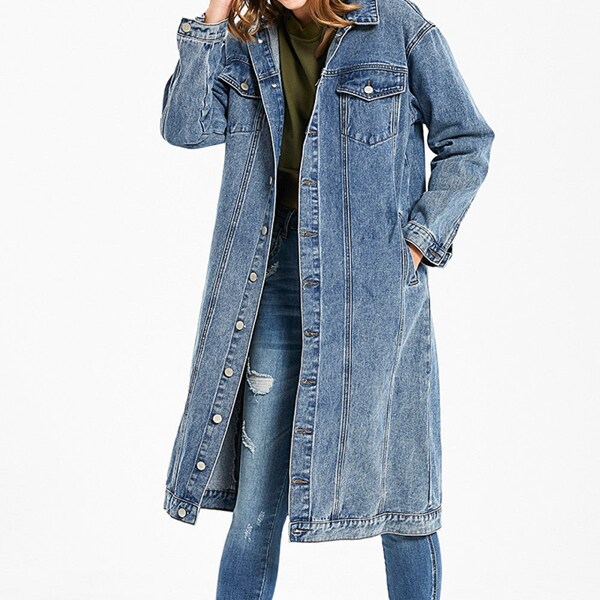Long Denim Jacket - Etsy