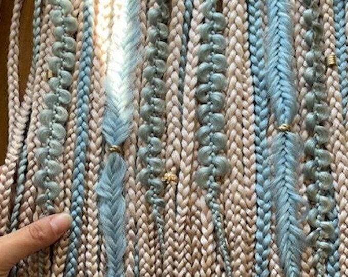 Full Set DE Synthetic Braids Extensions With Loose Ends Festival Hair ...