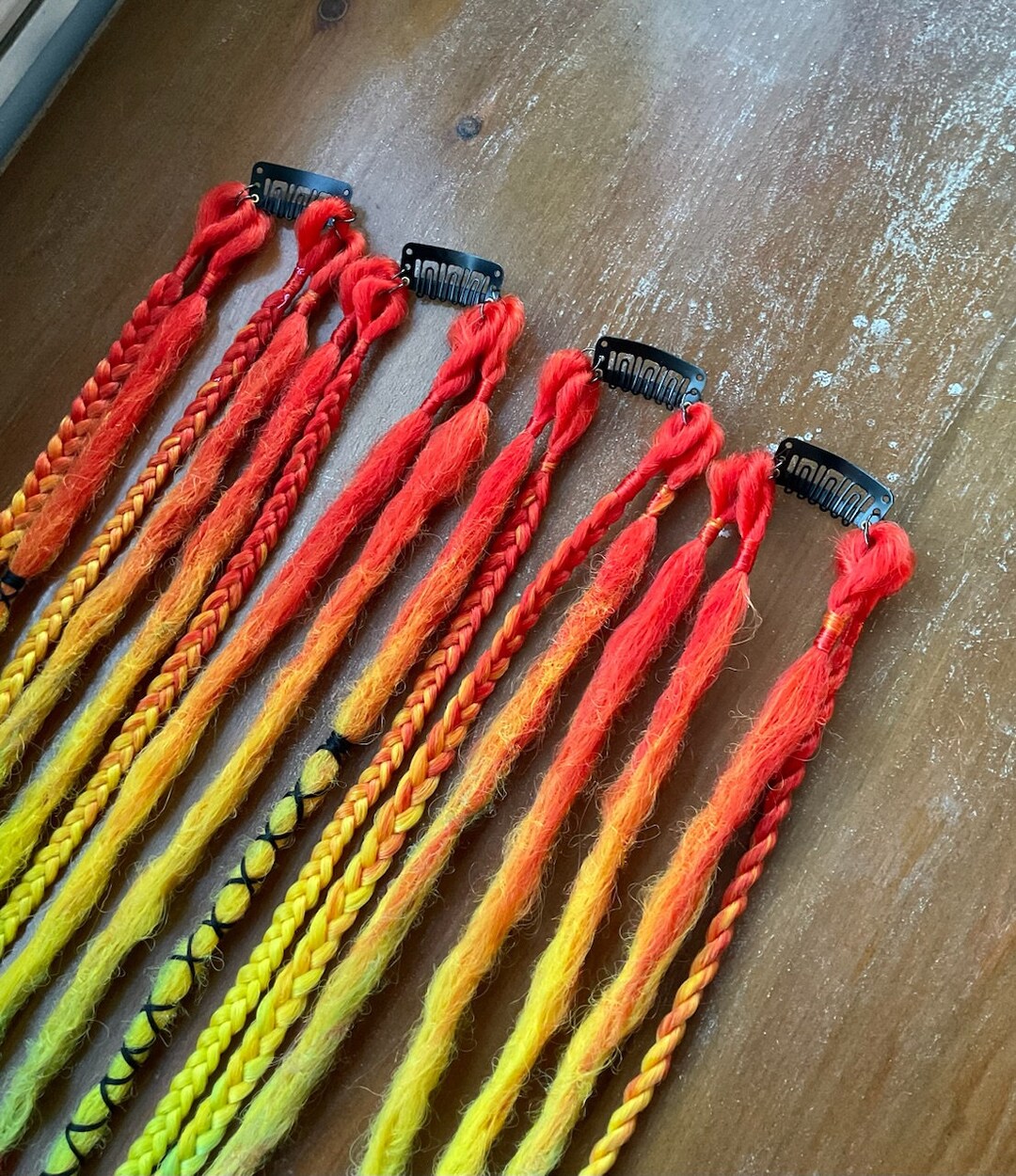 Clip-in Set Synthetic Dreadlocks Extensions Crochet SE Dreads Faux Locs ...