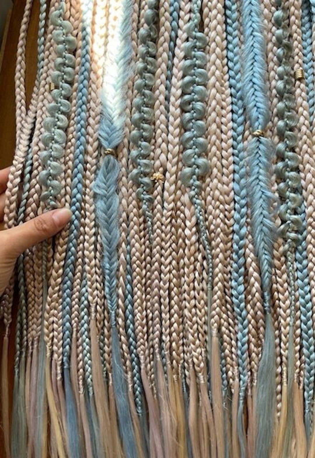 Full Set DE Synthetic Braids Extensions With Loose Ends Festival Hair ...