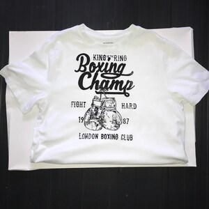 Vintage Style Boxing Champ T-shirt - Retro Sports Graphic Tee - Hand ...