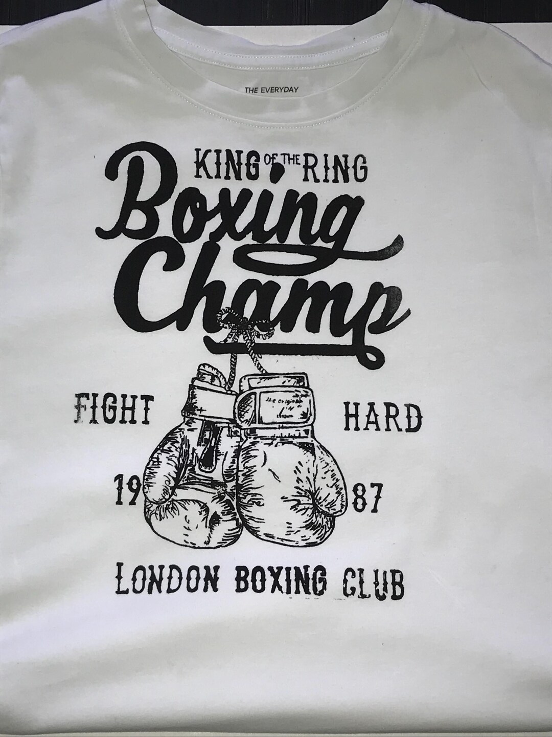 Vintage Style Boxing Champ T-shirt - Retro Sports Graphic Tee - Hand ...