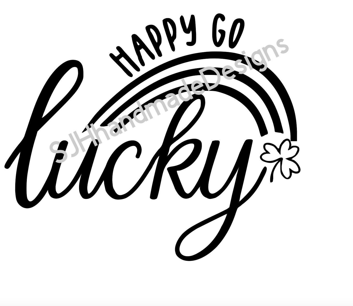 Happy Go Lucky Rainbow Digital Files PNG, SVG, JPEG - Etsy