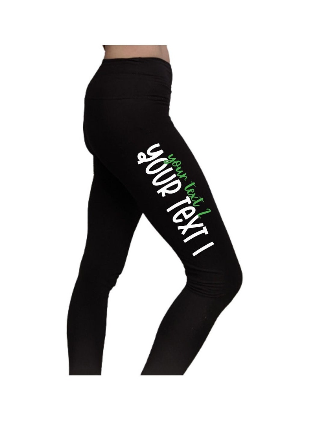 Your Text Leggings, Custom Leggings, Women's Your Text Leggings, Your ...