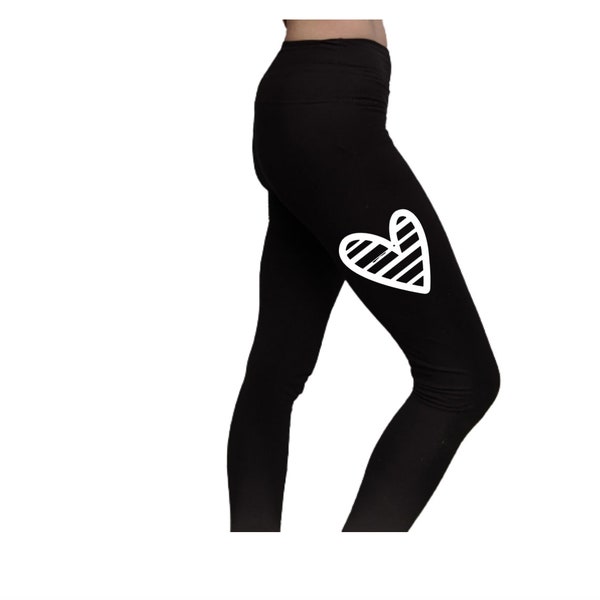 Heart Leggings - Etsy