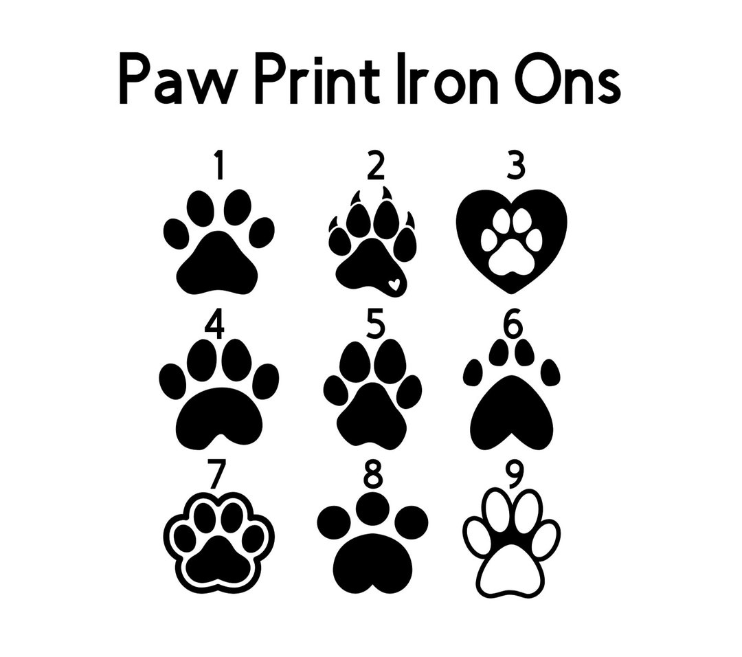 Paw Print Iron-on Decals Paw Print Patches for Clothes - Etsy