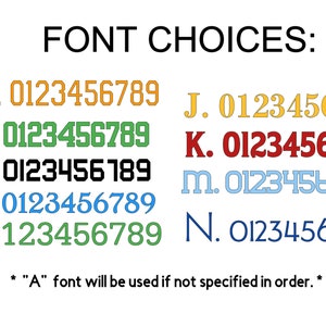 2 Color Iron-on Varsity Jersey Number Decal, Jersey Iron-on, Two Color ...