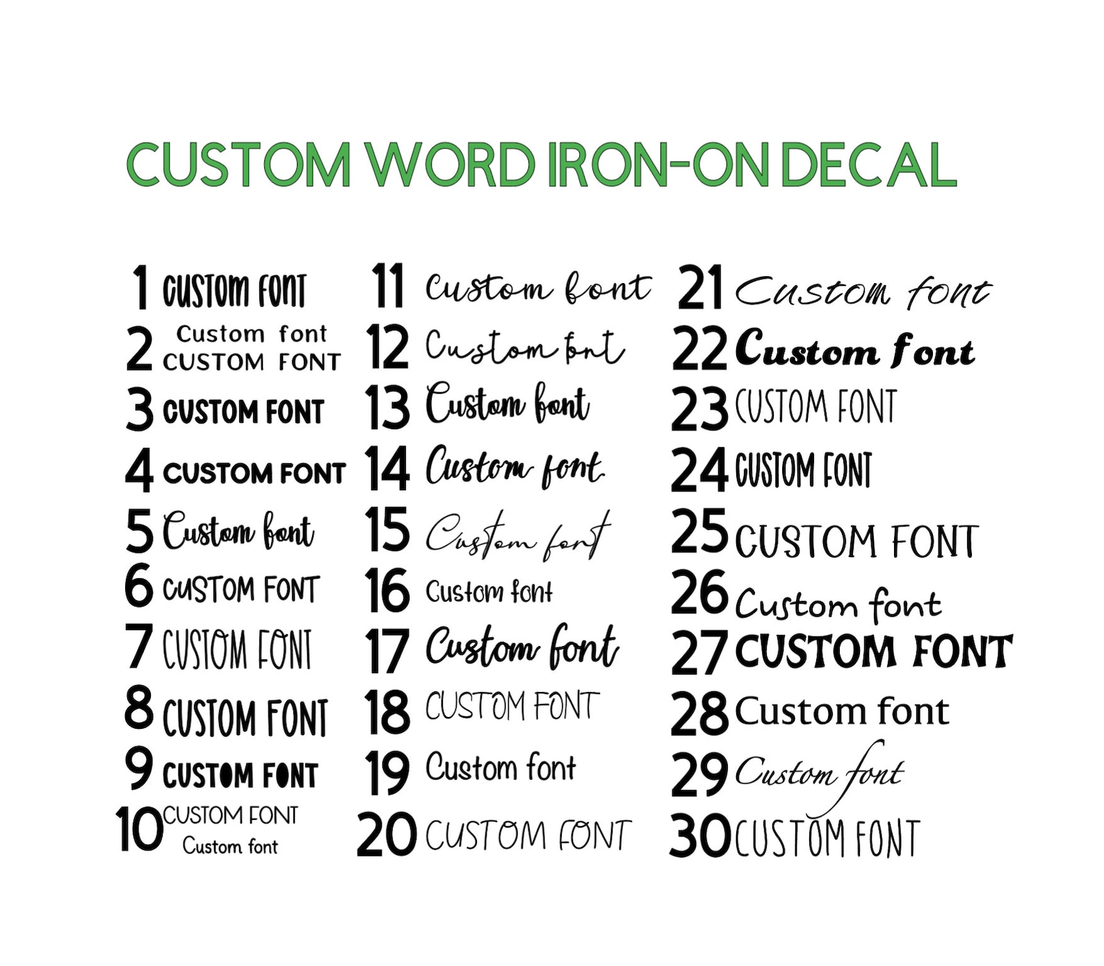 Custom Word Iron-on Decal: Name Heat Transfer Patch - Etsy