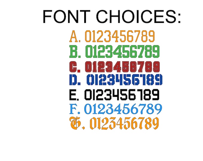 Varsity Number Iron on Transfer, Varsity Numbers, Sports Number Heat ...