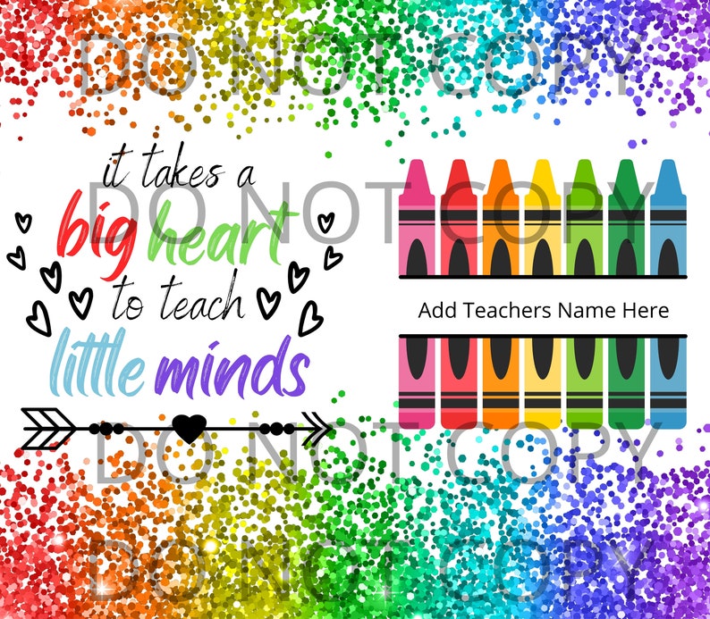 It Takes a Big Heart to Teach Little Minds/teacher Tumbler - Etsy