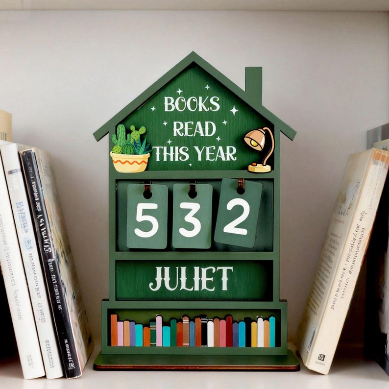 Custom Colorful Book Counter Sign, Books Read This Year Tracker ...