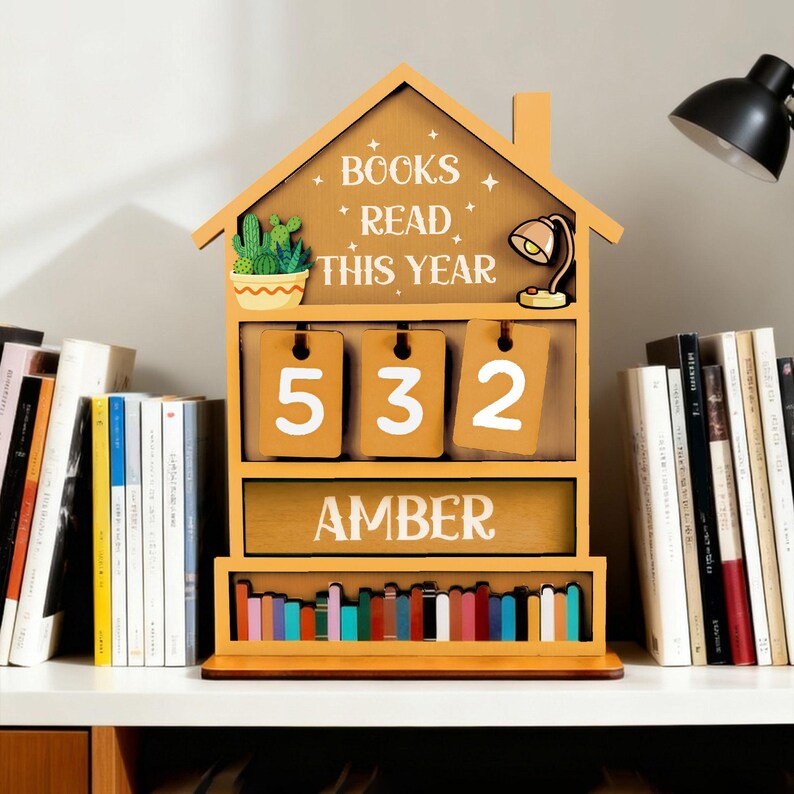 Custom Colorful Book Counter Sign, Books Read This Year Tracker ...