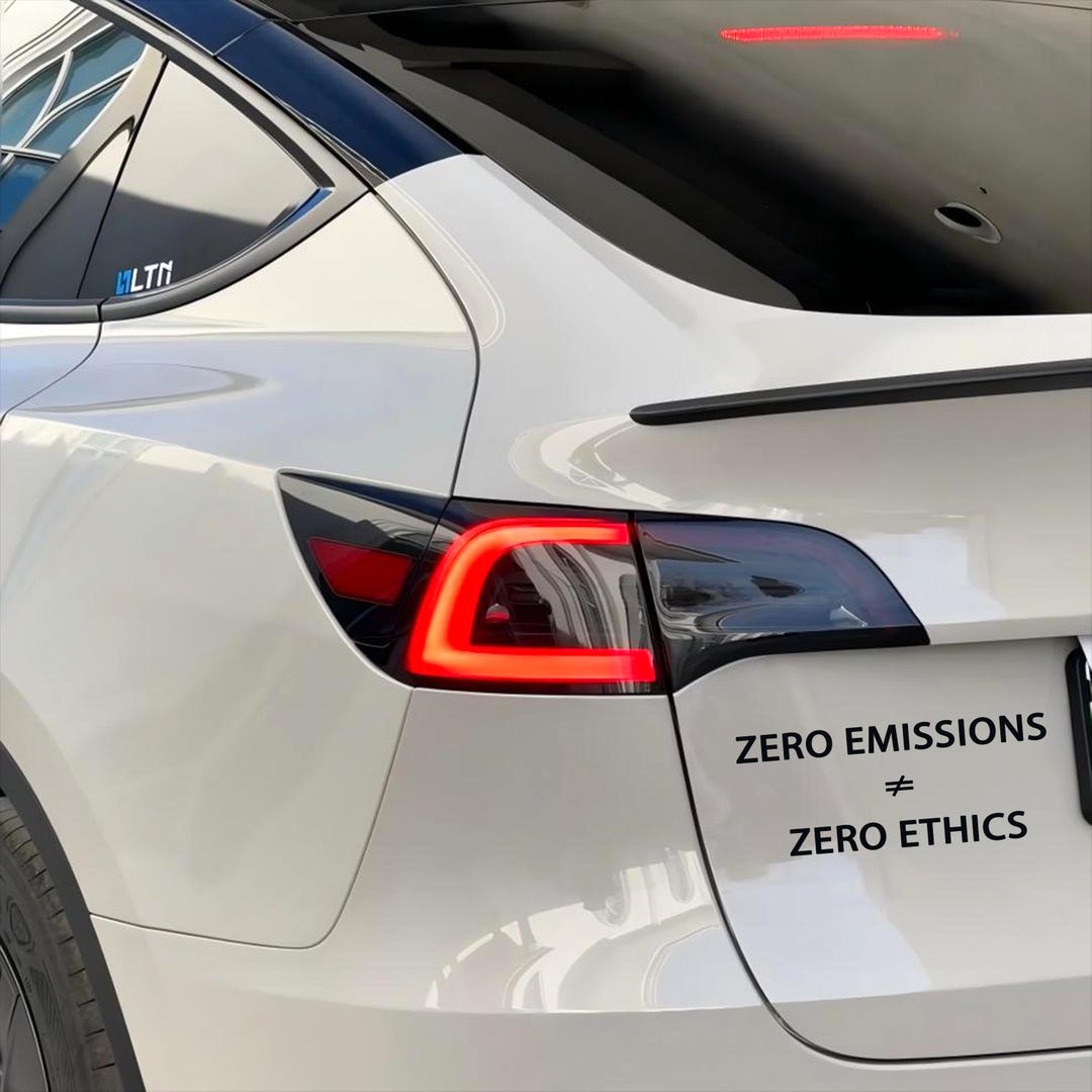 Zero Emissions ≠ Zero Ethics Sticker, Bumper Sticker for Elon Haters ...