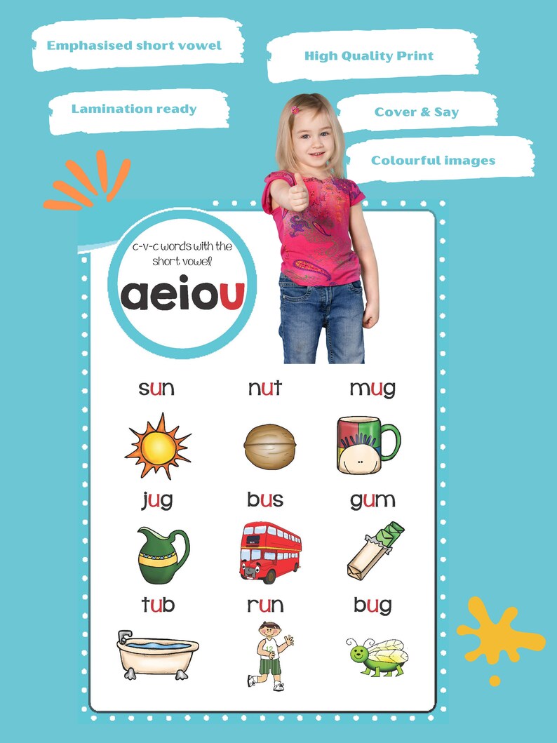 Short Vowel 'u' CVC Words Worksheets - Etsy