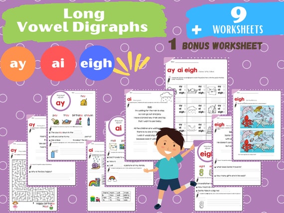 Long Vowel Digraphs. Short Vowel Digraphs. Ay Digraph. Ai | Etsy