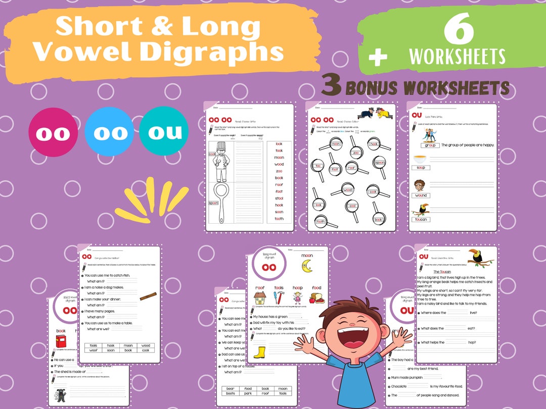 Long Vowel Digraphs. Short Vowel Digraphs. Oo Digraph. Ou Digraph ...