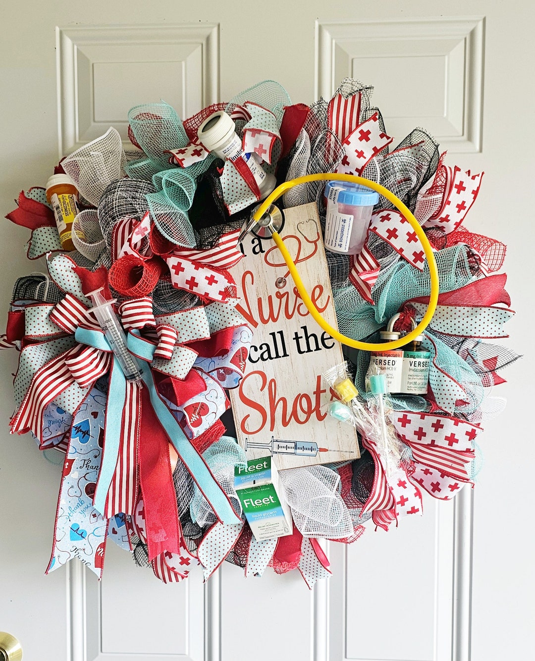 Nurse Appreciation Wreath, Nurse Gift, Healthcare Decor, Handmade ...
