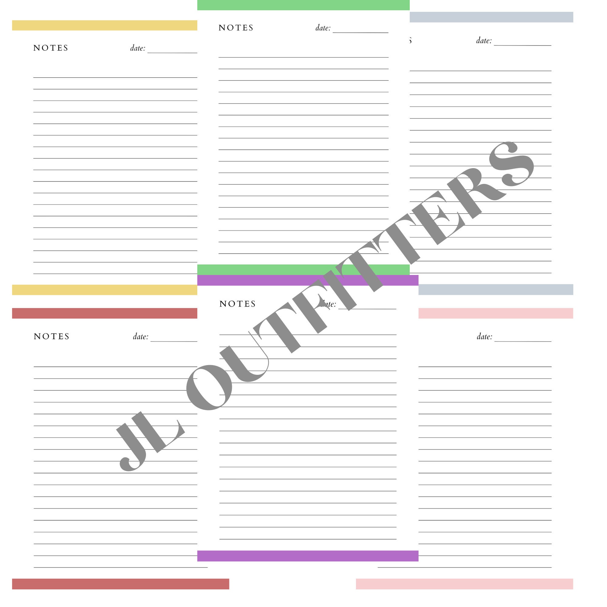 Printable Notes Pages - Etsy