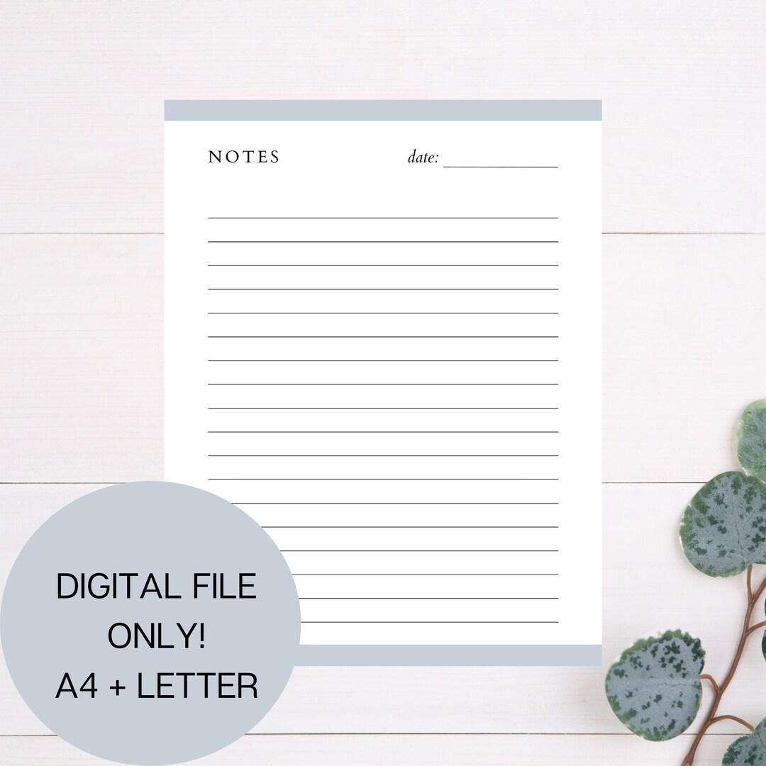 Printable Notes Pages - Etsy