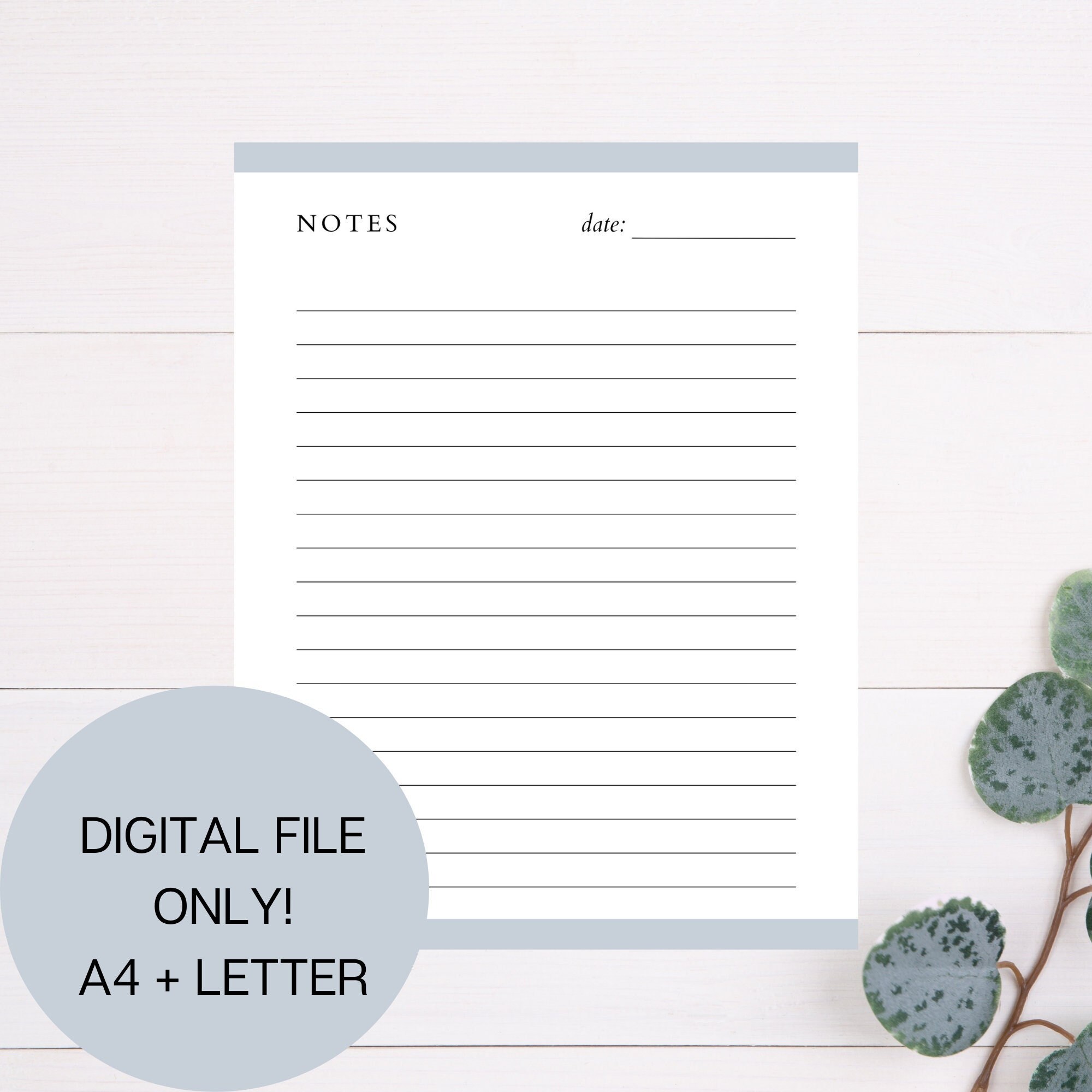 Printable Notes Pages - Etsy