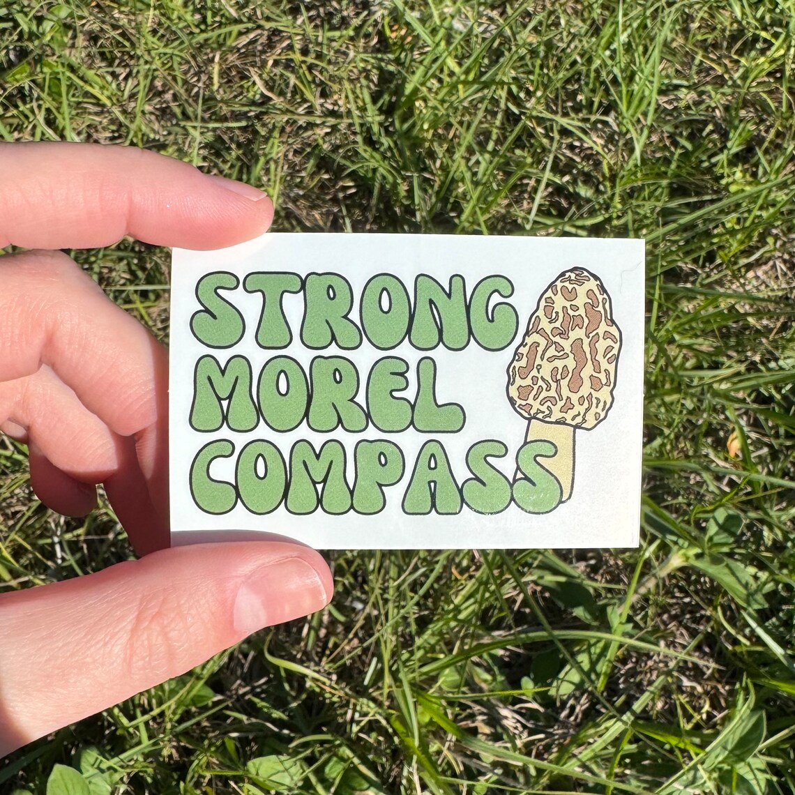 Strong Morel Compass Sticker - Etsy