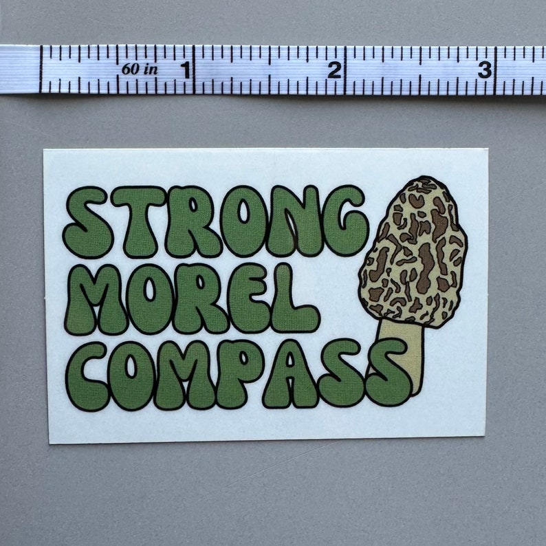Strong Morel Compass Sticker - Etsy