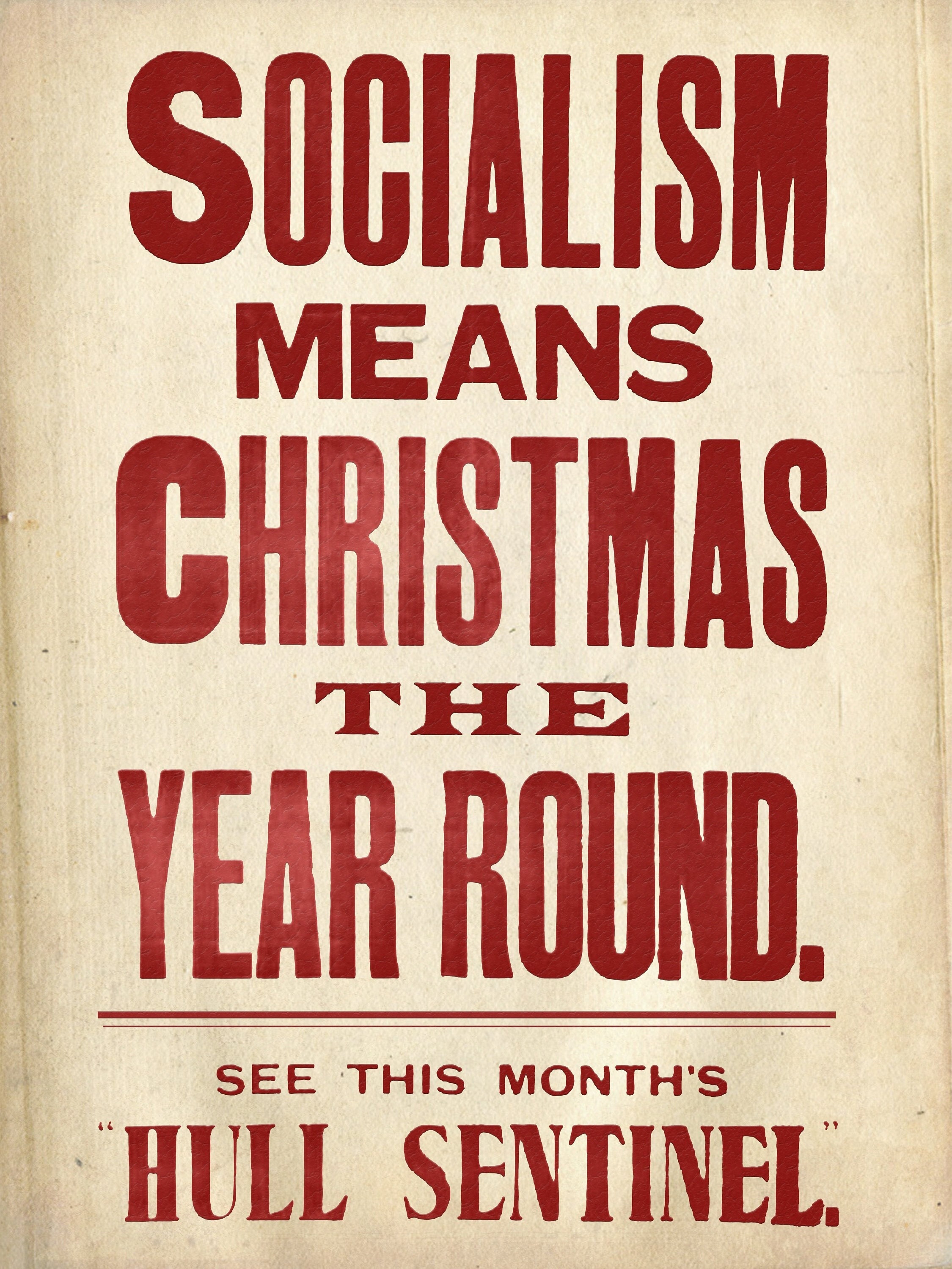 Socialism Means Christmas the Year Round Poster - Etsy