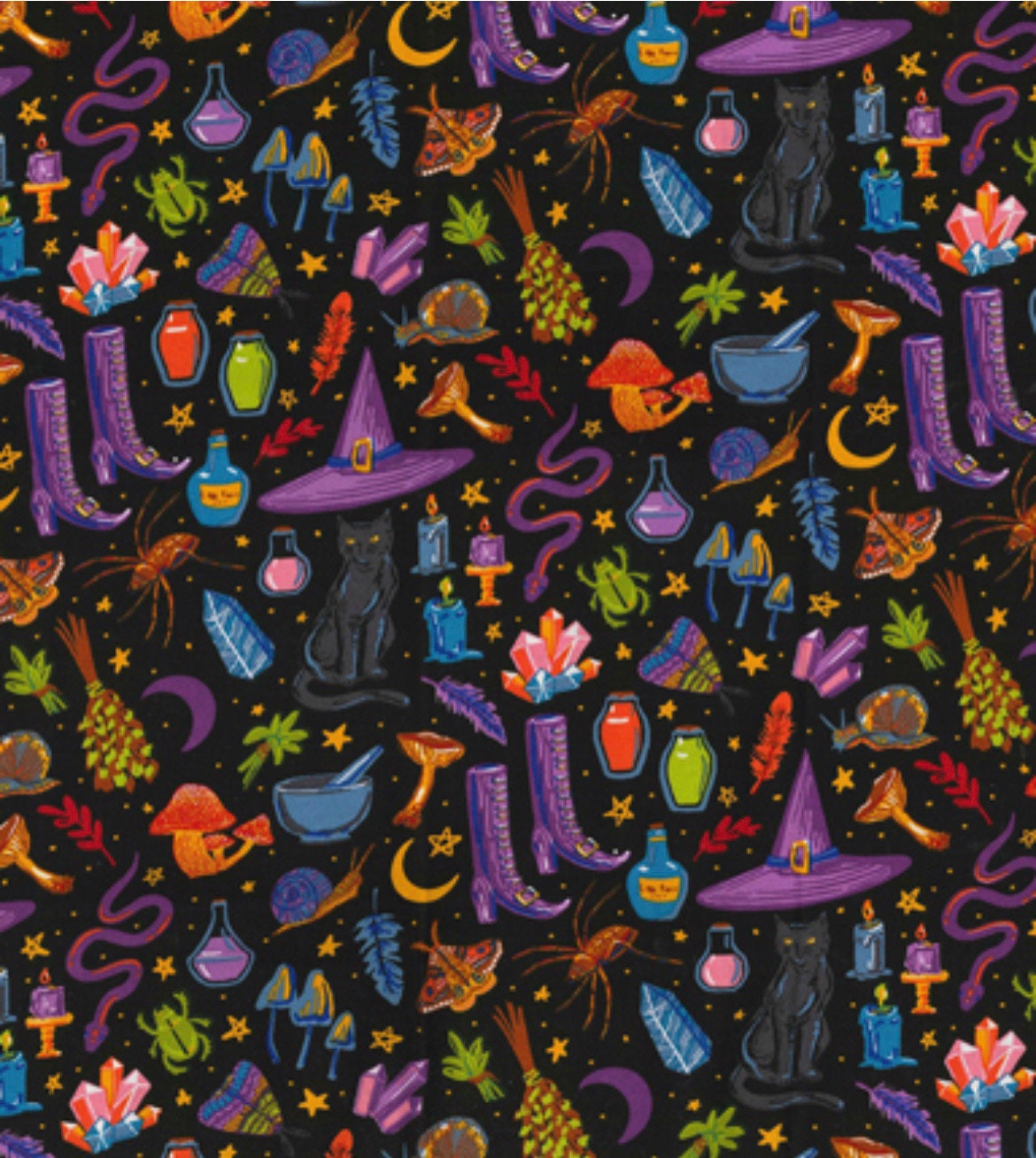 Potions & Witch Scrub Cap, Fall, Halloween, Thanksgiving, Spooky ...