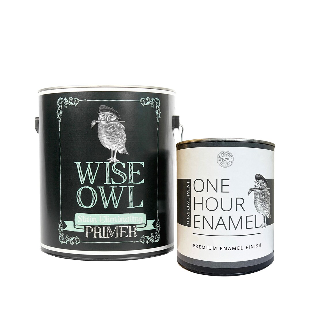 Paint & Primer Bundle - Wise Owl One Hour Enamel, Cabinet/furniture ...