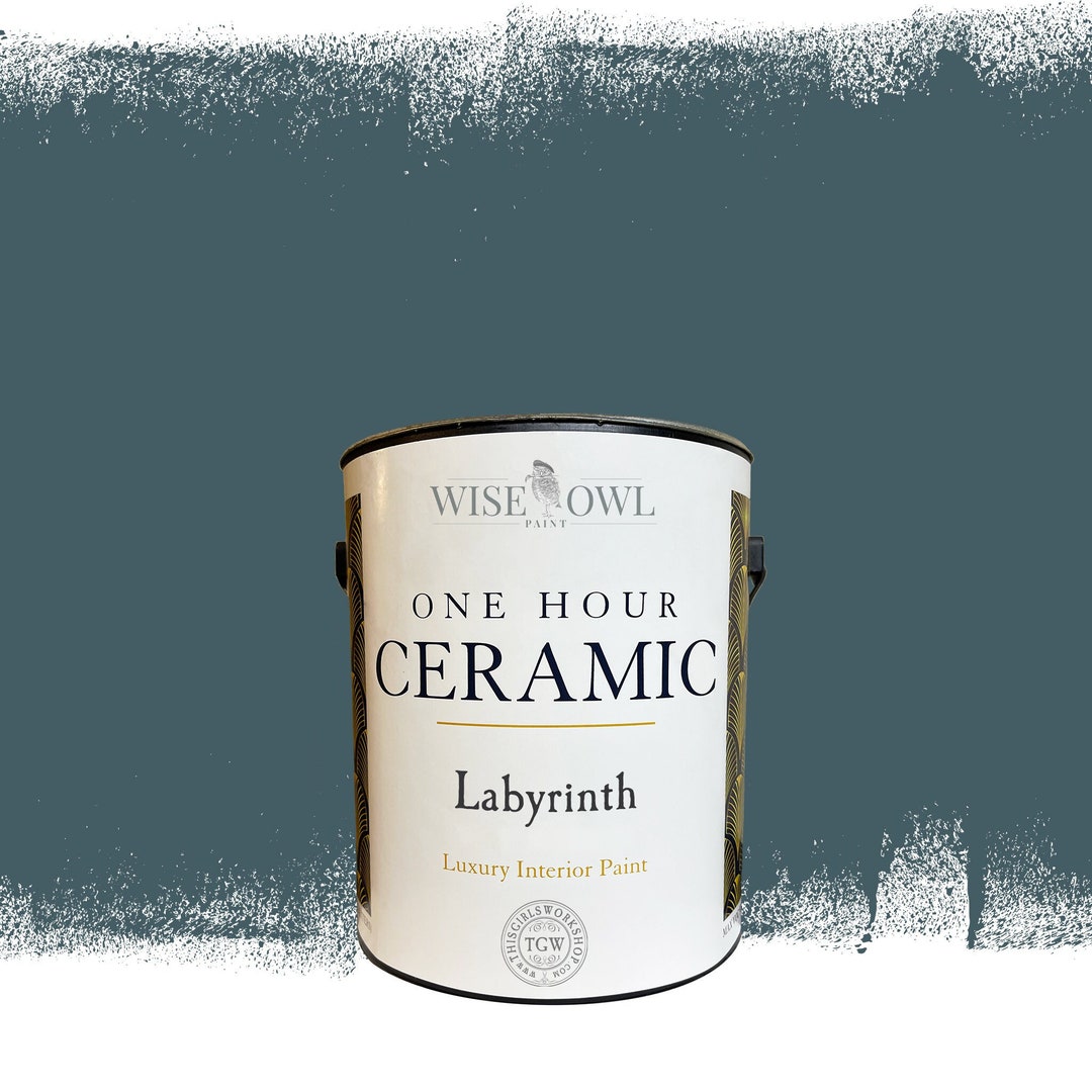 Labyrinth - Blue, Green Matte Interior Paint - One Hour Ceramic - Wise ...