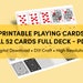All 52 Playing Cards Full Deck | Printable | Instant Digital Download ...